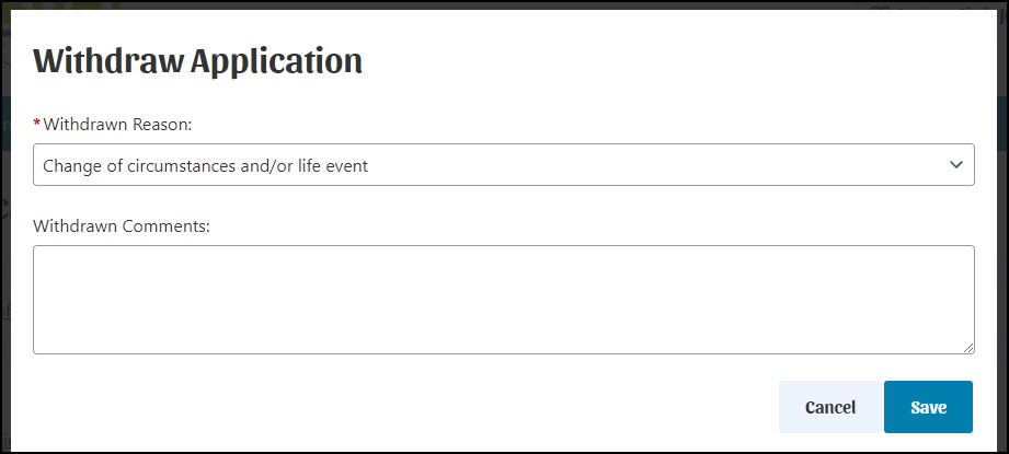 Withdraw Your Application – Candidate Support
